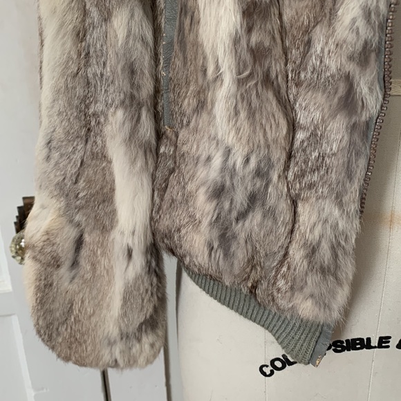 Vintage | Jackets & Coats | Vintage 7s Rabbit Fur Bomber Jacket By Dino ...